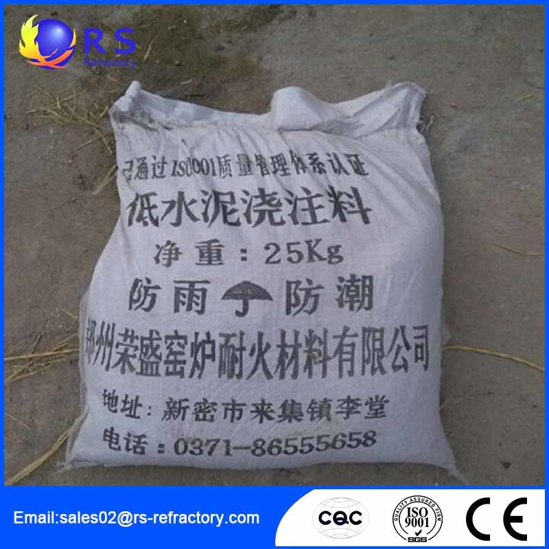 Density 2.5 Corundum Low Cement Refractory Castable For Ceramic Tunnel Kiln